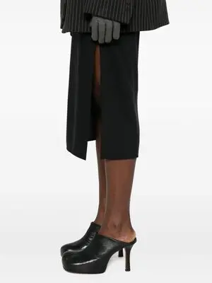 Gauchère Side-slit Wool Skirt