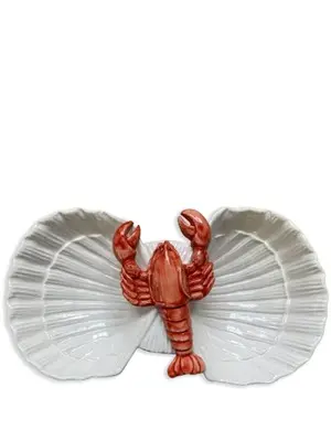 LES-OTTOMANS Lobster Two-shell Starter Plate - White