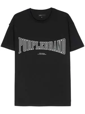 PURPLE BRAND Logo-print Cotton T-shirt