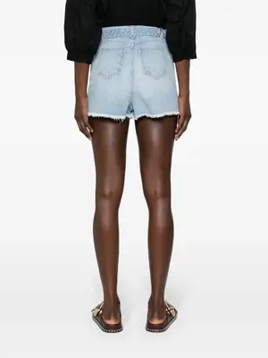 TWINSET Belted Denim Shorts