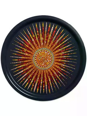La DoubleJ Geometric-print Wood Tray