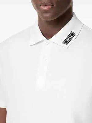 Versace 90s Logo Polo Shirt - White