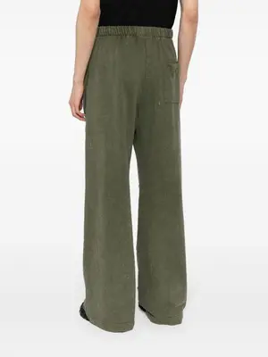 Natasha Zinko Drawstring-Pocket Track Pants - Green | Editorialist