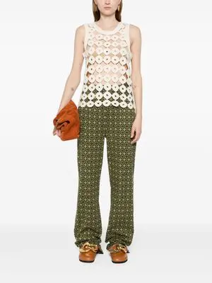 WALES BONNER Stanza Cotton Vest - Neutrals