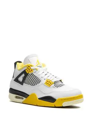 JORDAN Air 4 Vivid Sulfur Sneakers - White