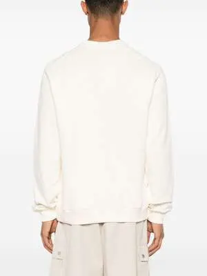 MSGM Logo-print Cotton Sweatshirt - Neutrals