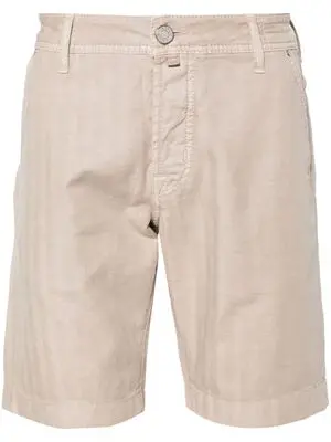Jacob Cohen Lou Herringbone Shorts - Neutrals