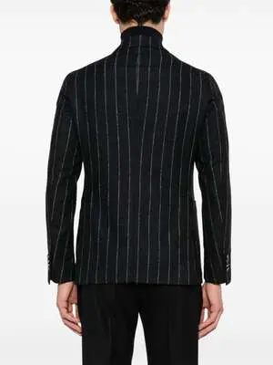 Tagliatore Pinstriped Double-breasted Blazer - Blue