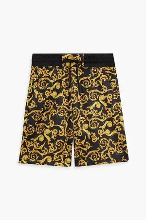Versace Printed Jersey Drawstring Shorts