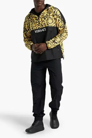 Versace Printed Shell Halfzip Hooded Jacket