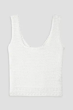 Vince Crocheted Cotton Tank