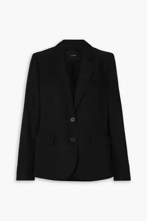 JOSEPH Belmore Silk And Cotton-blend Blazer - Black