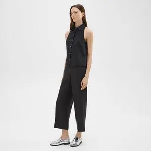 Theory Straight Pull-on Pant - Black
