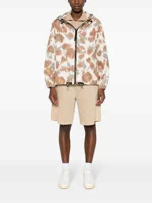 Moncler Cardabelle Printed Hooded Jacket - Neutrals