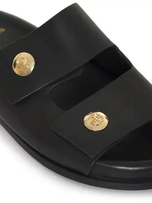 ANINE BING SALE Ella Leather Slides - Black