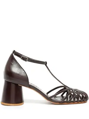 STUDIO CHOFAKIAN Eugenie 65mm Caged Leather Pumps