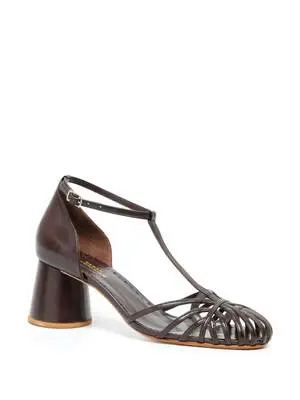 STUDIO CHOFAKIAN Eugenie 65mm Caged Leather Pumps