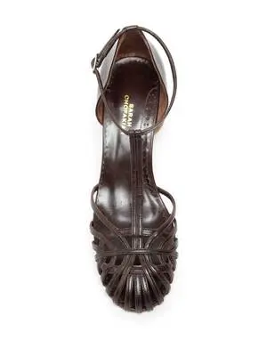 STUDIO CHOFAKIAN Eugenie 65mm Caged Leather Pumps