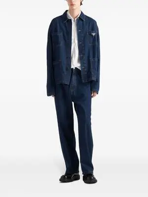 Prada Multi-pocket Washed-denim Jacket