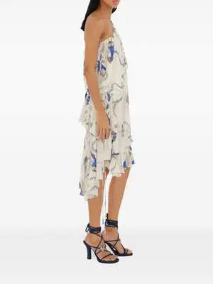 Burberry Chain-print Asymmetric Dress