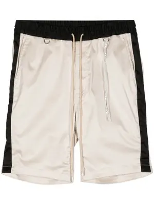 MASTERMIND WORLD Colour-block Cotton Shorts - Neutrals