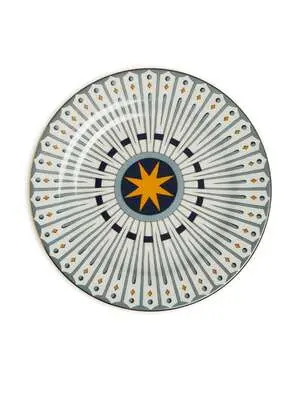 La DoubleJ Geometric-print Porcelain Dessert Plates