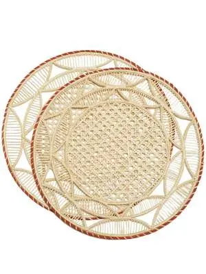 La DoubleJ Round Raffia Placemat - Neutrals