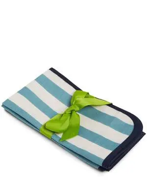 La DoubleJ Stripe Linen Napkins (set Of Two) Blue