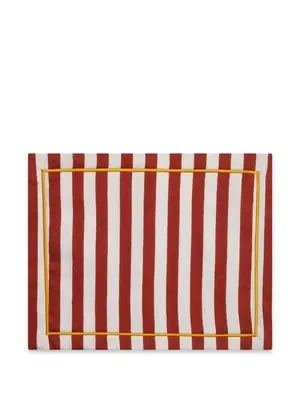 La DoubleJ Striped Linen Placemats - Orange