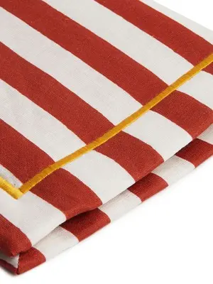 La DoubleJ Striped Linen Placemats - Orange