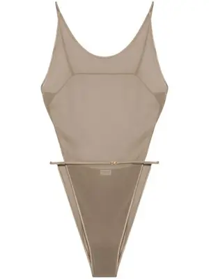 Saint Laurent Backless Georgette Bodysuit