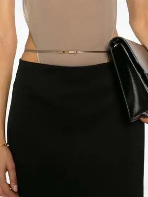 Saint Laurent Backless Georgette Bodysuit