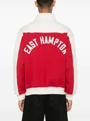 Rhude Contrast Varsity Cotton Sweatshirt - Red