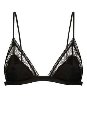 Kiki De Montparnasse Tiered Lace Bra - Black