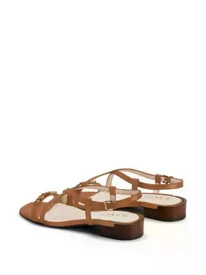 TOD'S Flat Leather Sandals