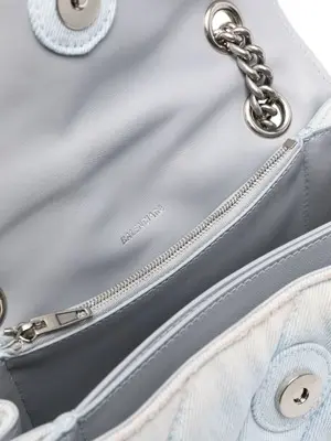 Balenciaga Crush Denim Shoulder Bag