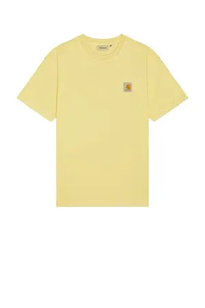Carhartt Work In Progress Carhartt Wip Nelson T-shirt In Yellow Garment Dyed Air Yellow