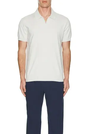 Club Monaco Tech Johnny Collar Polo In White