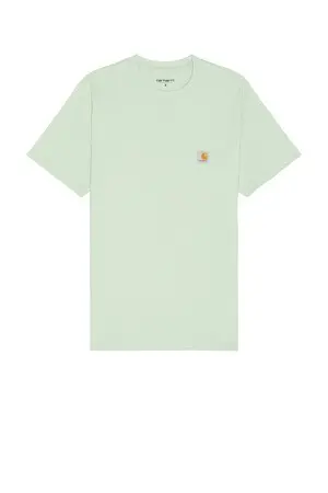 Carhartt Work In Progress Carhartt Wip Short Sleeve Pocket Tee Shirt In Black Charm Green