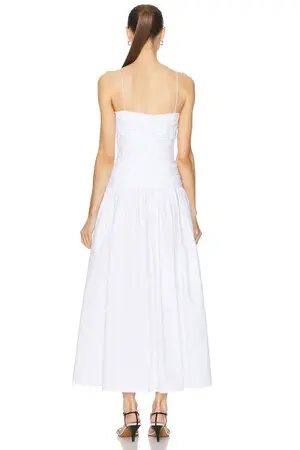 Matteau Gathered Drop Waist Dress - White - 83% Off | Editorialist
