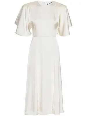 ROTATE BY BIRGER CHRISTENSEN Satin Midi Slit Dress