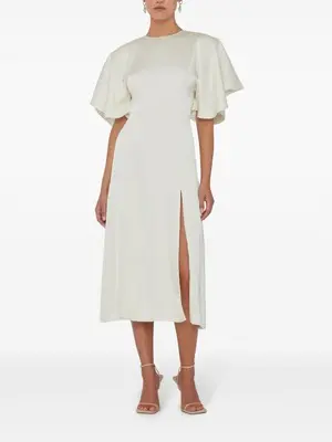 ROTATE BY BIRGER CHRISTENSEN Satin Midi Slit Dress