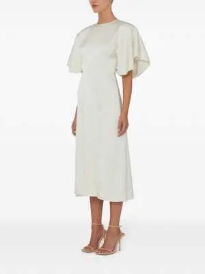 ROTATE BY BIRGER CHRISTENSEN Satin Midi Slit Dress