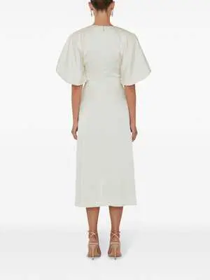 ROTATE BY BIRGER CHRISTENSEN Satin Midi Slit Dress