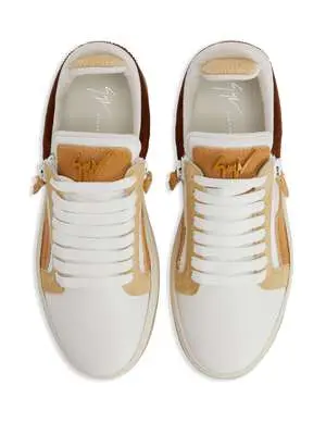 GIUSEPPE ZANOTTI Colour-block Low-top Sneakers - White