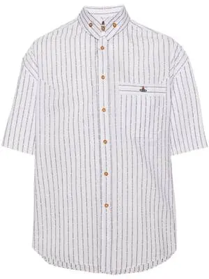 VIVIENNE WESTWOOD Stripped Krall Organic Cotton Shirt - White