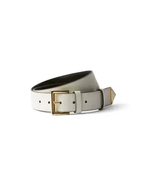 Prada Leather Belt - White