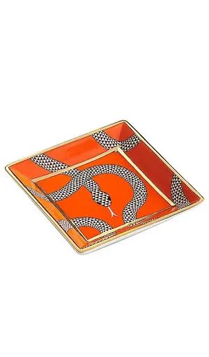 Jonathan Adler Eden Square Tray In Orange