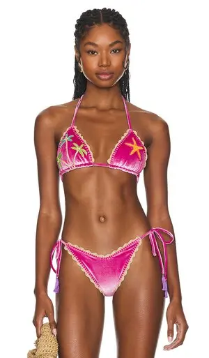 CAPITTANA Lia Bikini Top Pink Velvet