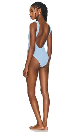 Hunza G Square Neck One Piece - Cornflower